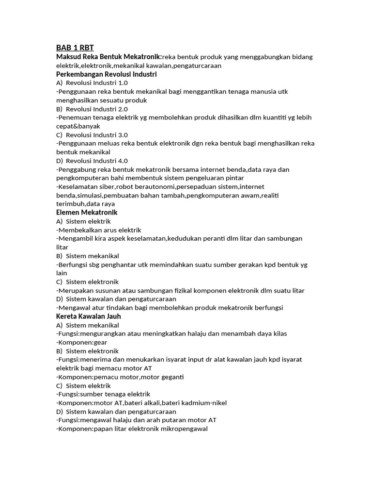 Bab 1 RBT: Maksud Reka Bentuk Mekatronik:reka Bentuk Produk Yang ...