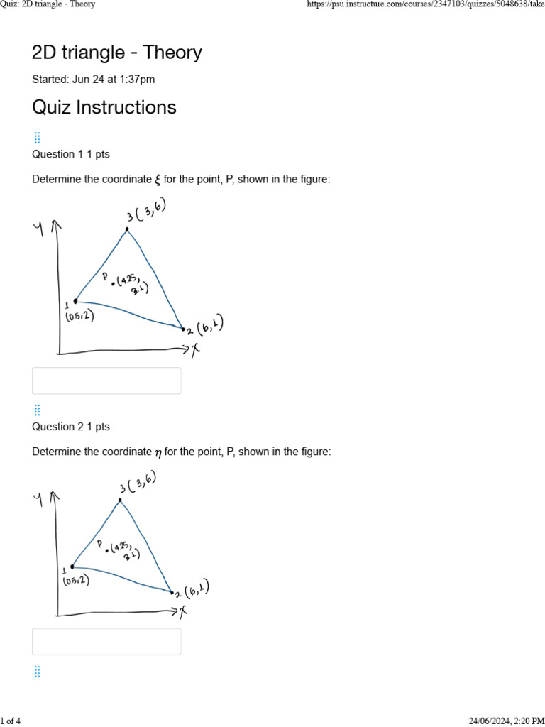 Quiz 2d Triangle Theory Pdf
