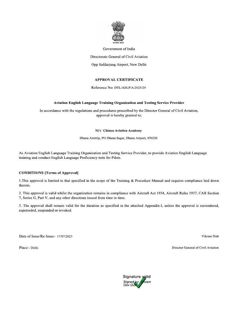 66177bd644dbeb8033226608 - ELP Approval Certificate | PDF