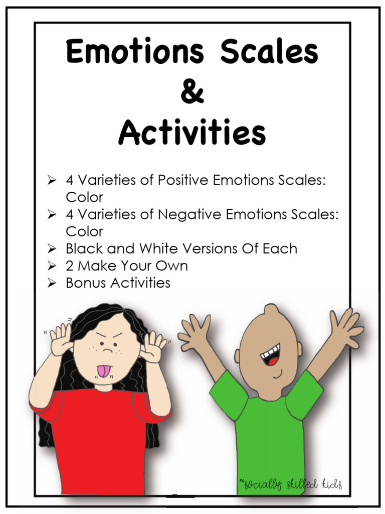 TeachSimple Emotion Scales Positive and Negative Kids TS | PDF