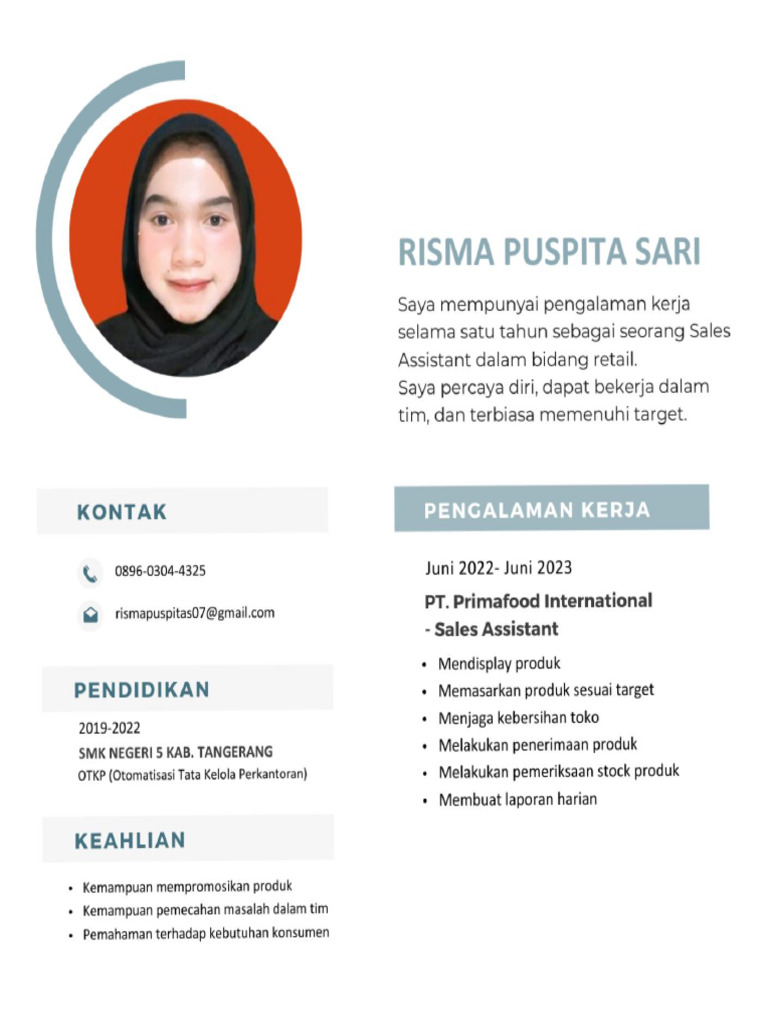 CV - Risma Puspita Sari | PDF