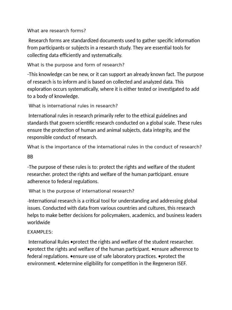 What Are Research Forms | PDF