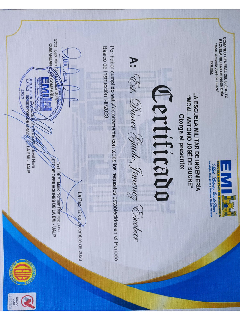 Certificado Cefor | PDF