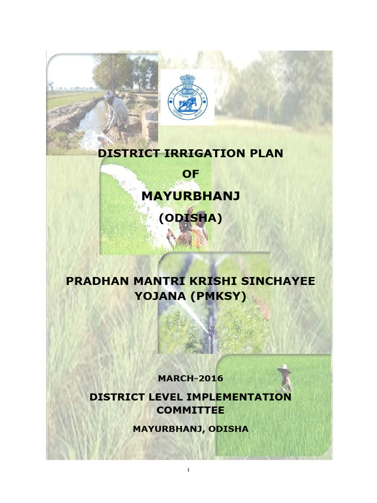 Mayurbhanj: District Irrigation Plan OF | PDF
