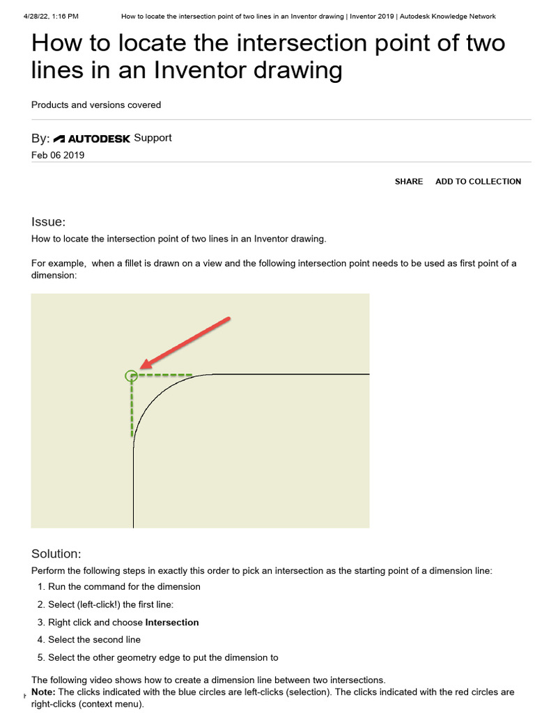Find Line Intersection in Inventor 2019 | PDF | Art