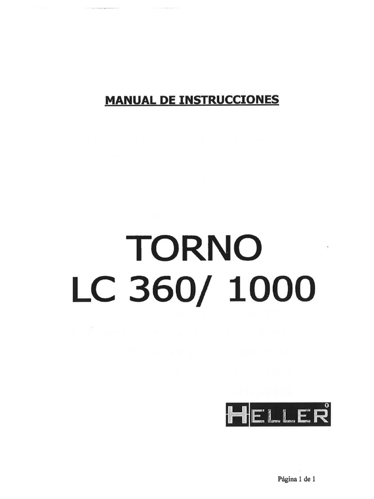 Manual Torno Heller | PDF