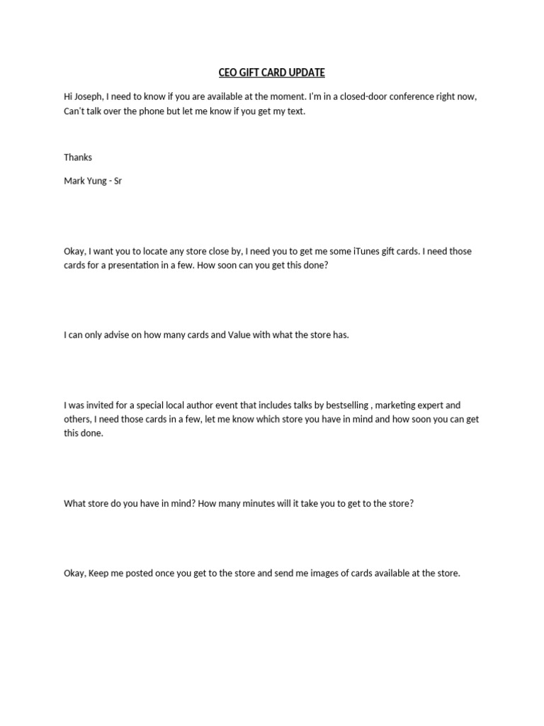 CEO GIFT CARD U-WPS Office | PDF