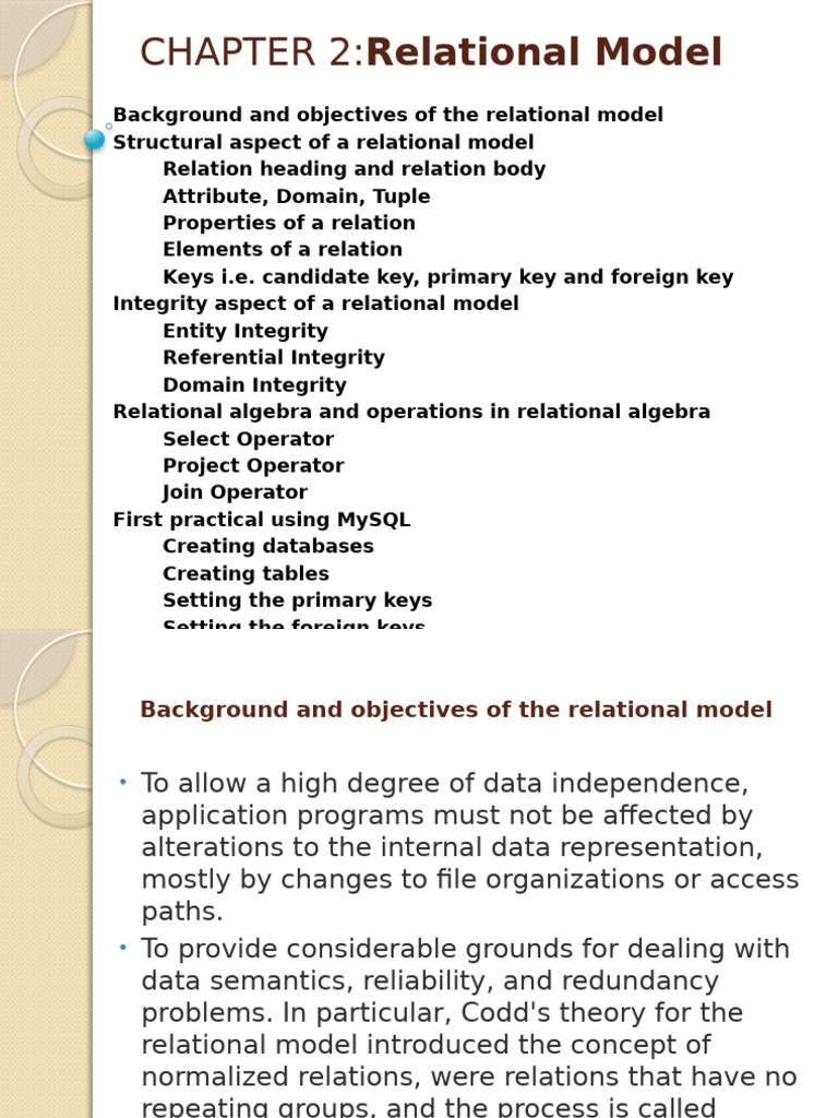 Chapter 2 Relational Model | PDF