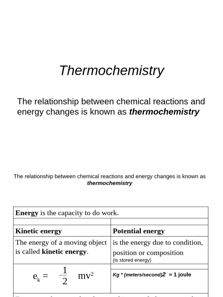 Thermo Chemistry | PDF