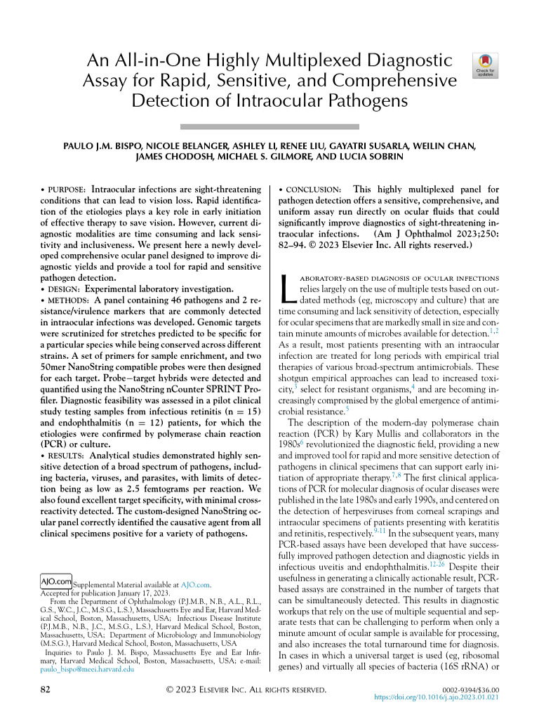 An All-in-One Highly Multiplexed Diagnostic Assay For Rapid, Sensitive, and Comprehensive ...