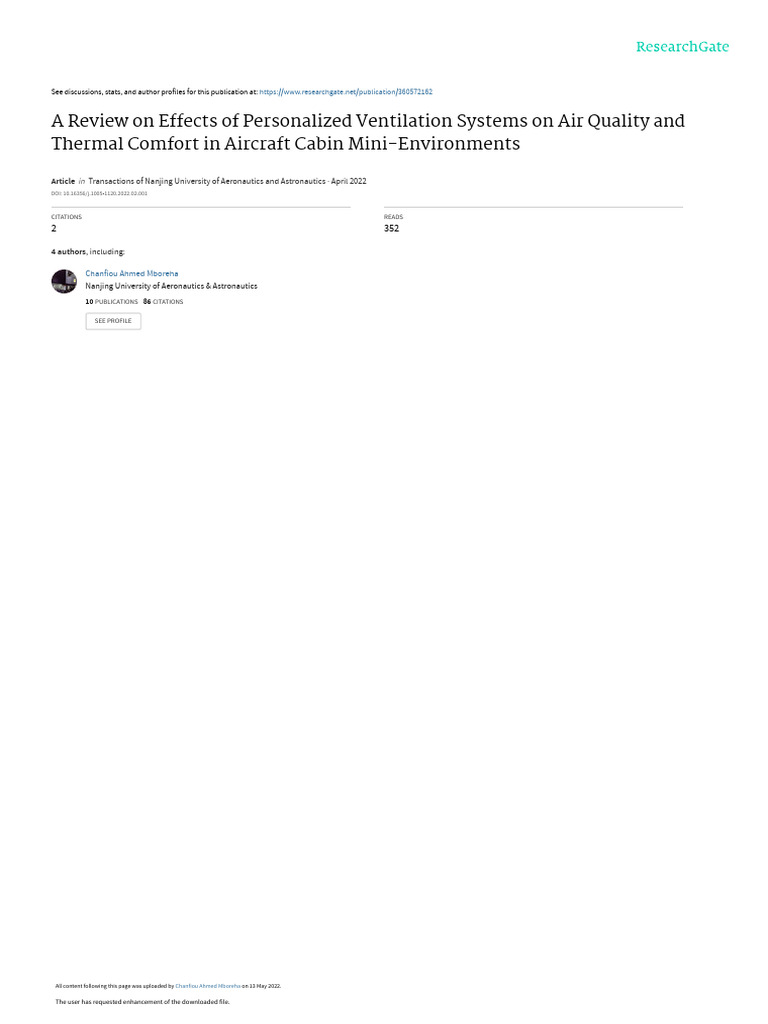 A Review On Effects of Personalized Ventilation Systems On Air Quality ...