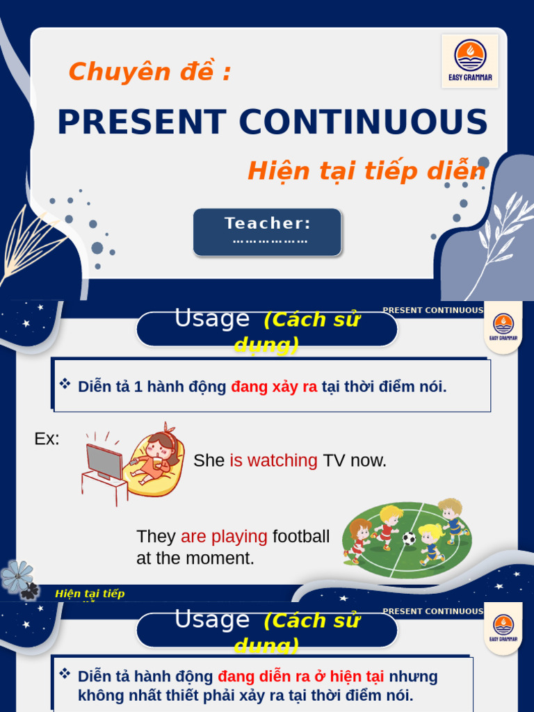 Present Continuous | PDF