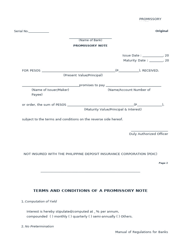 Promissory Note | PDF
