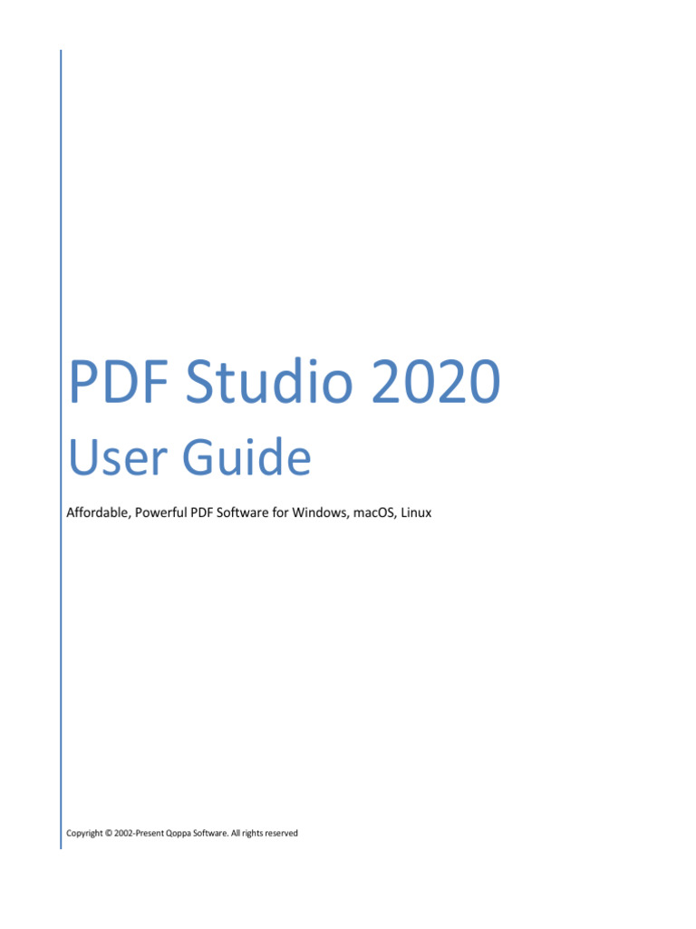 Pdfstudio2020 Userguide | PDF