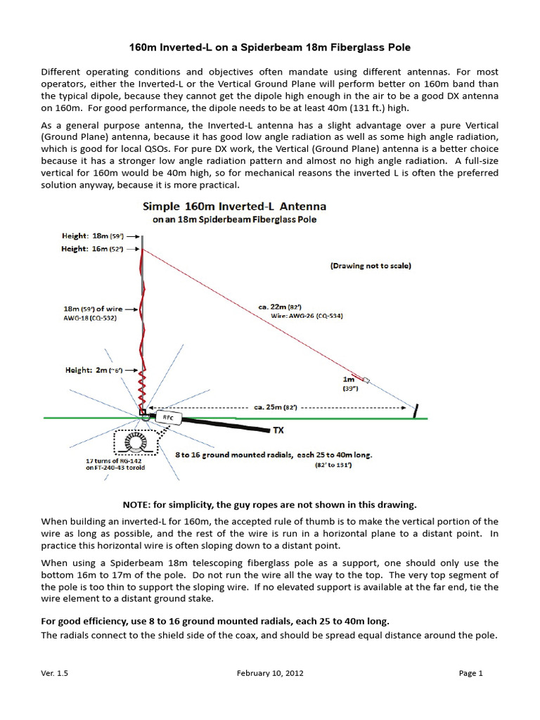 Spiderbeam Inverted L Instructions V.1.5 | PDF