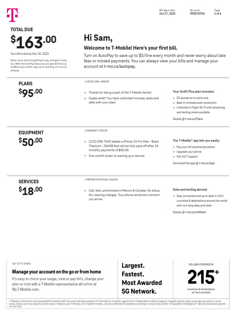 Detailed Bill Oct 2023 | PDF