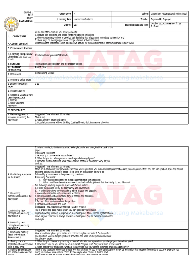 DLL HGP Week 6 | PDF