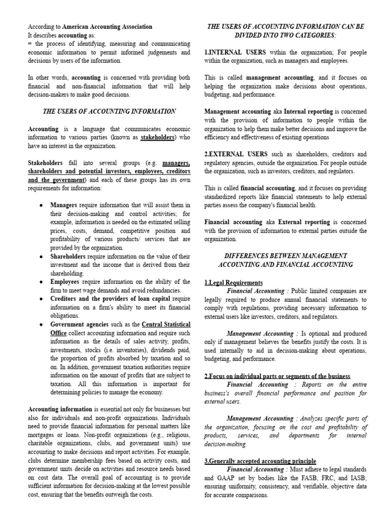 Conceptual Framwork and Accounting Standards | PDF | Management ...