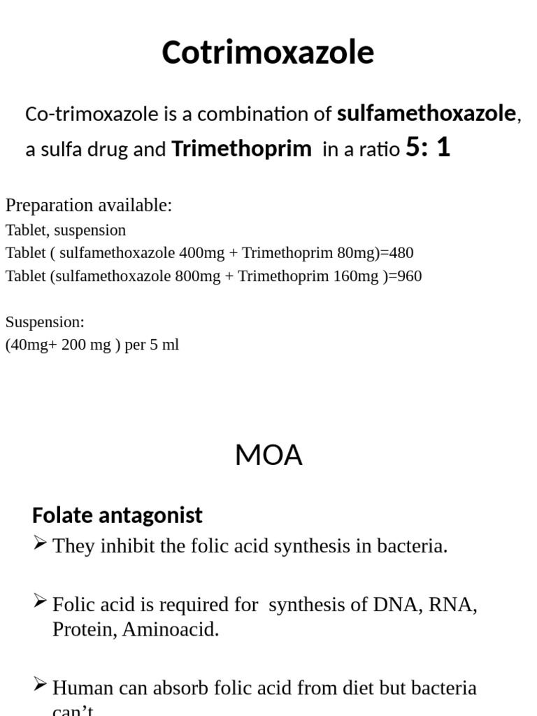 Cotrimoxazole | PDF