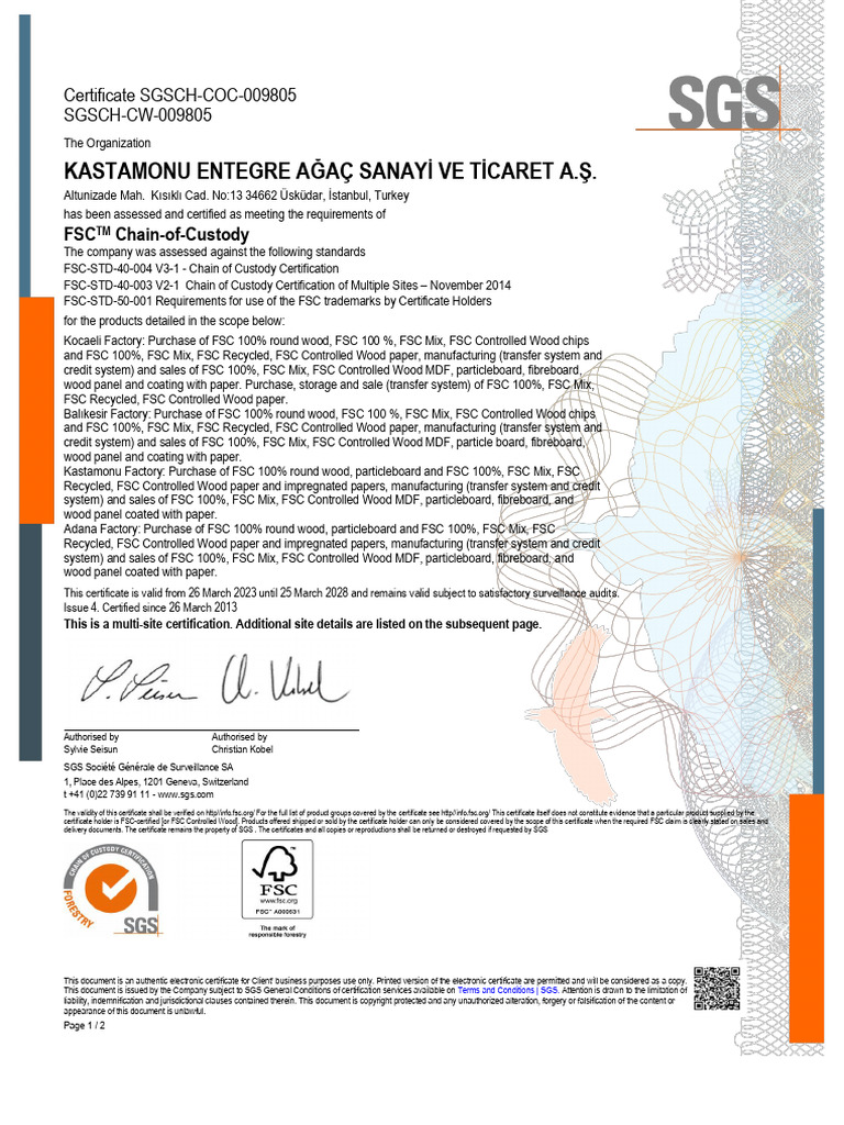 FSC Sertifikasi | PDF