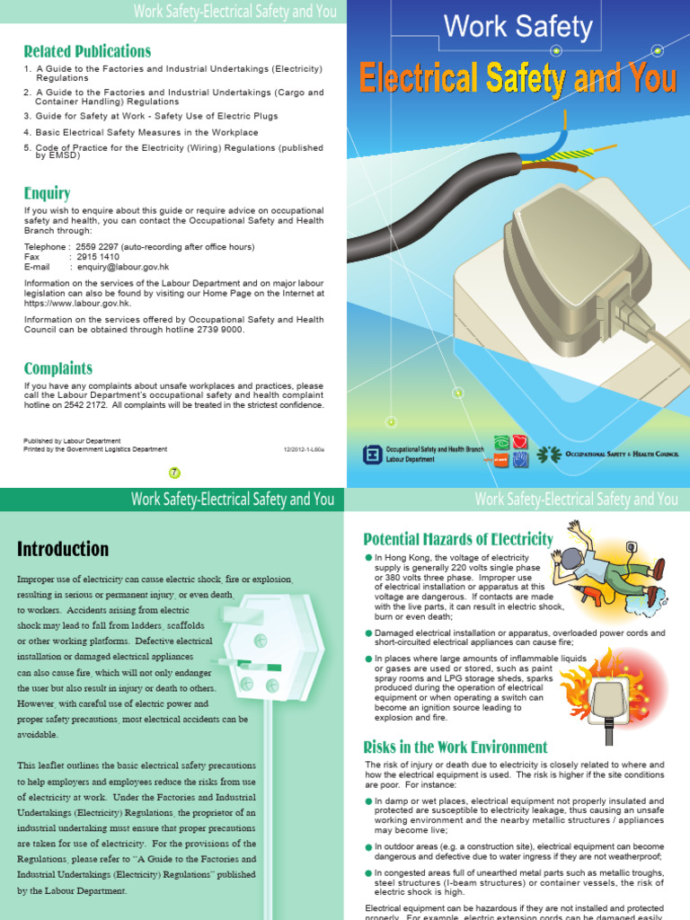 Work Safety Electrical Safety and You | PDF