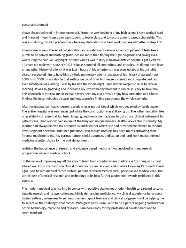 Personal statement | PDF