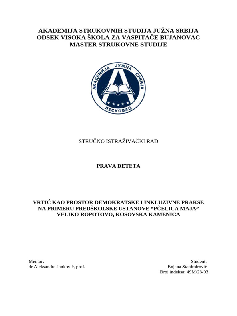 istrazivacki rad | PDF