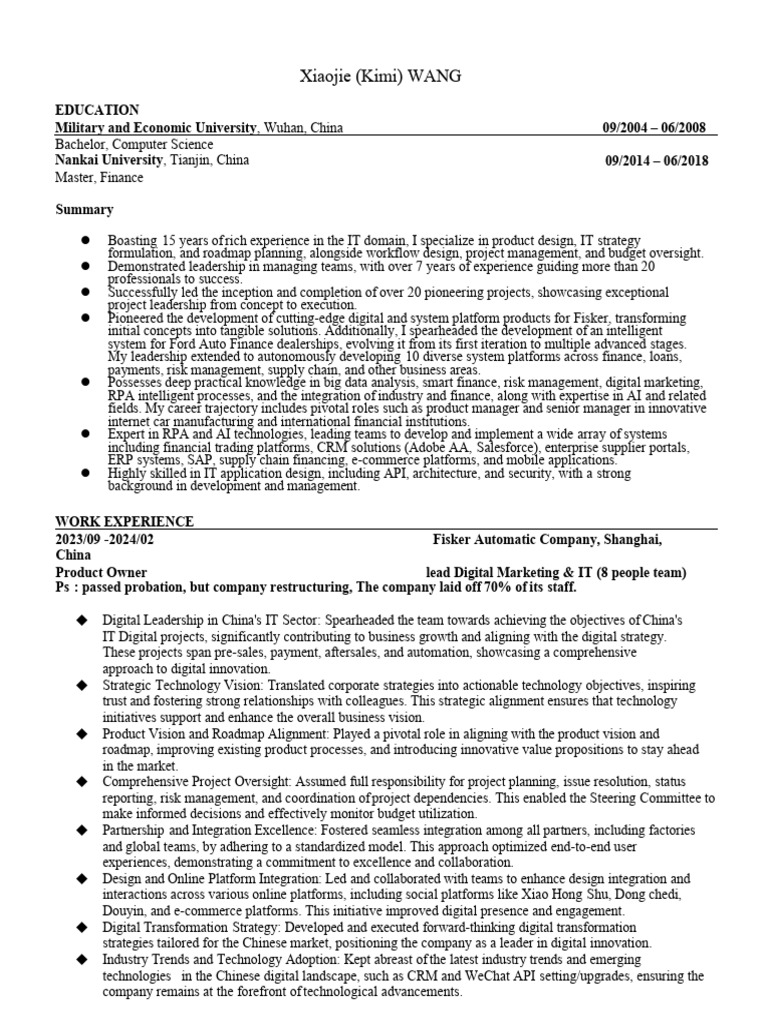 3 Xiaojie Wang Temenos BA | PDF | Regulatory Compliance | Banks