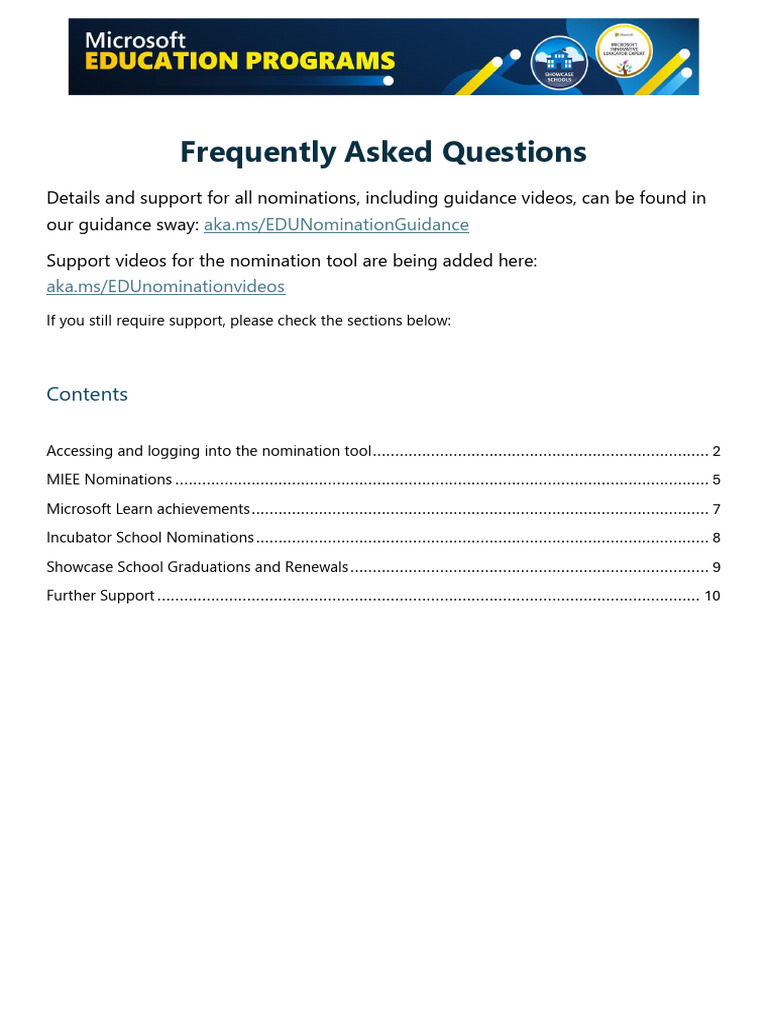 2025 Nomination FAQs | PDF