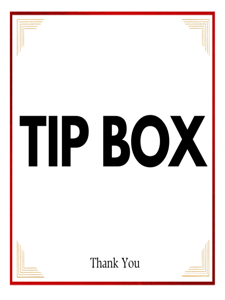 Tips Box Design | PDF