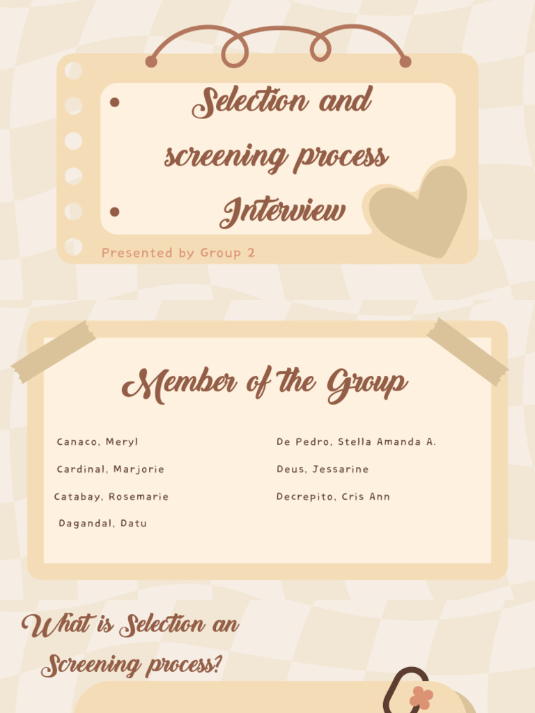 5 Selection and Screening Process, Interview | PDF