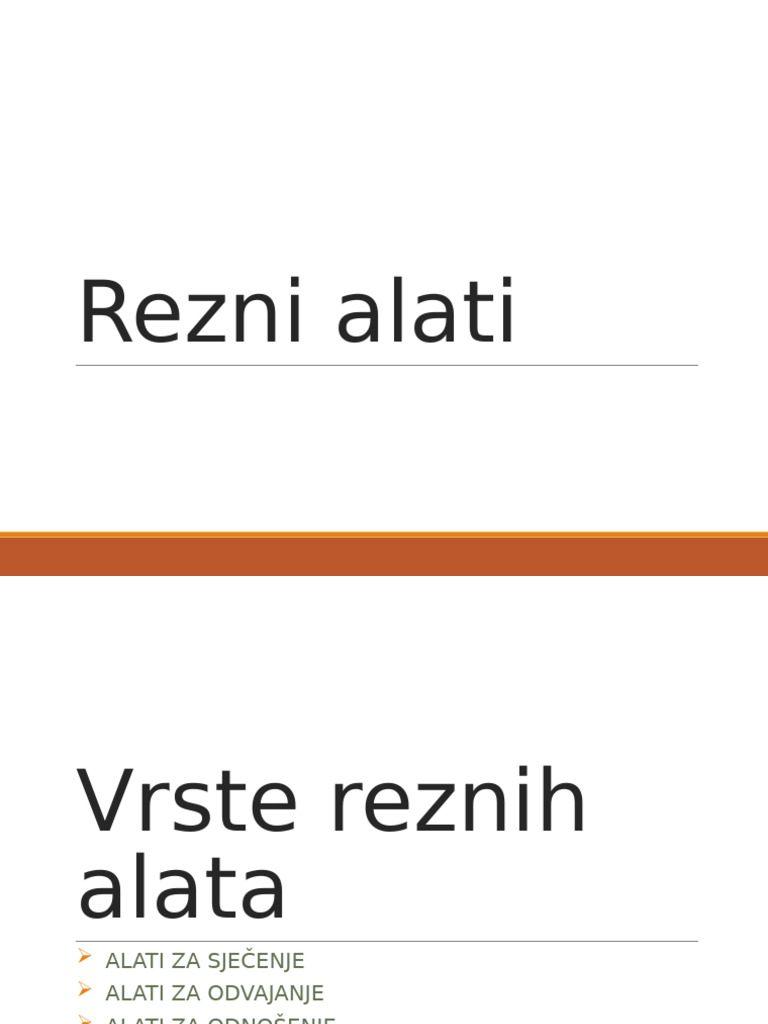 1.vrste Alata Za Rezanje | PDF