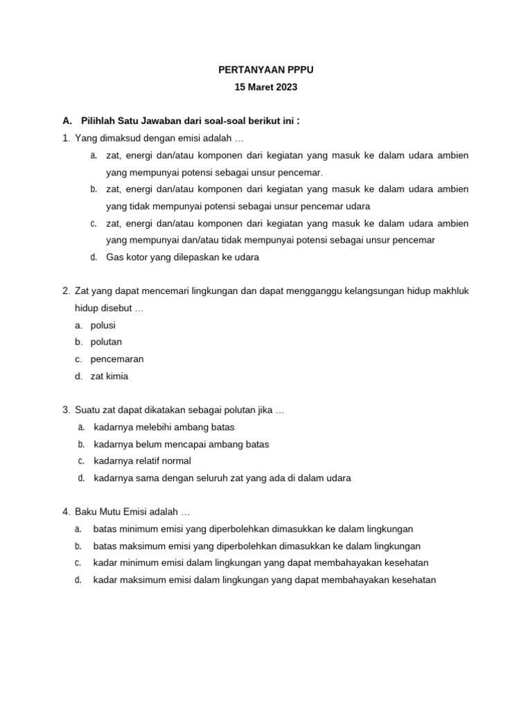 Soal Post Test PPPU - RPA | PDF