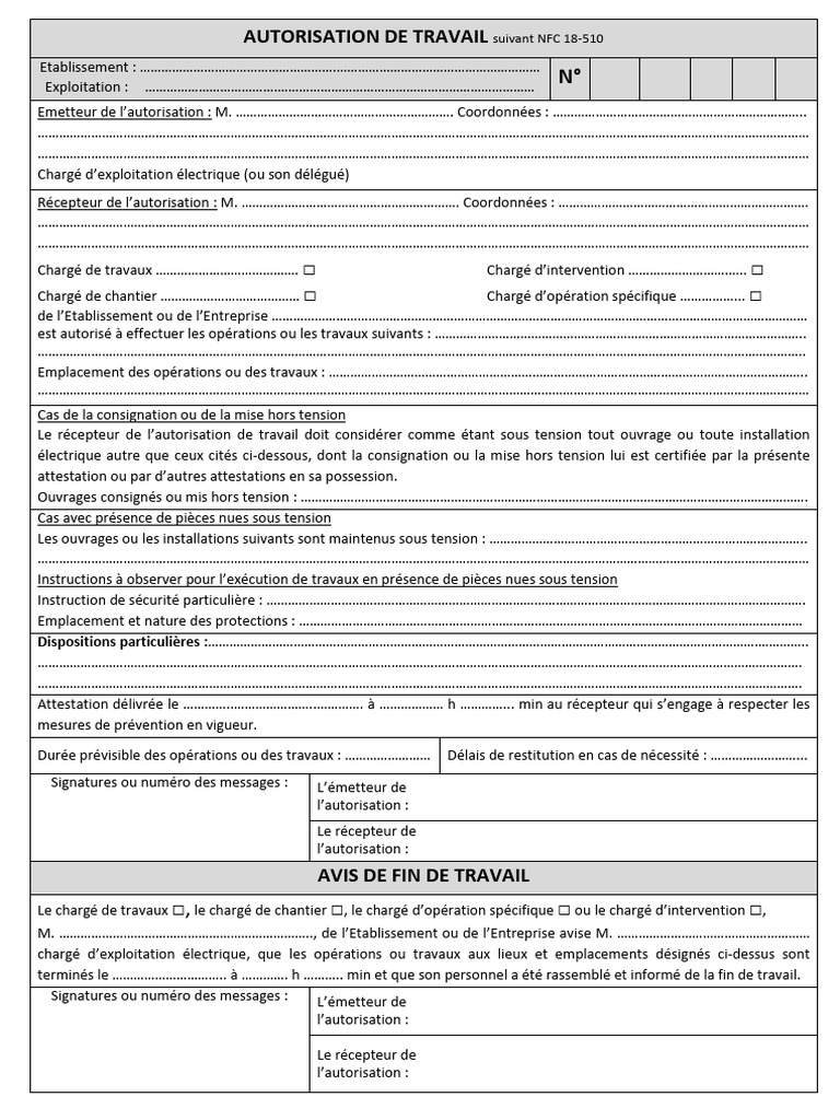 Autorisation de Travail | PDF