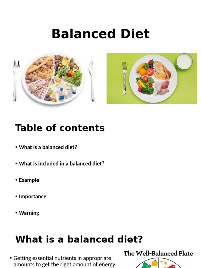 Balanced Diet | PDF