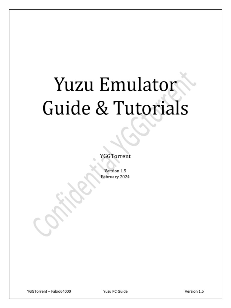 Yuzu Emulator Guide | PDF