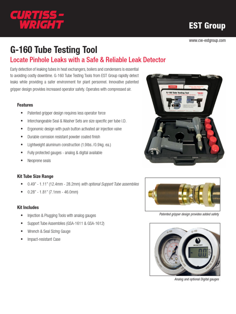 G-160 Tube Testing Tool: EST Group | PDF