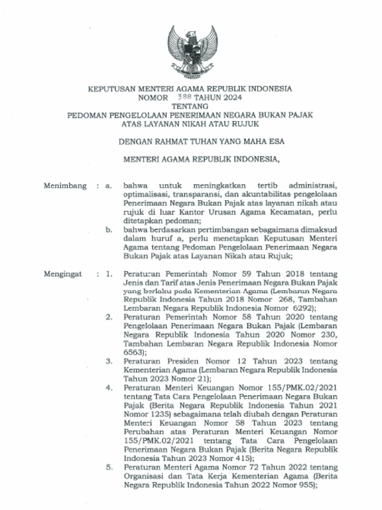 PMA 388 Tahun 2024 | PDF