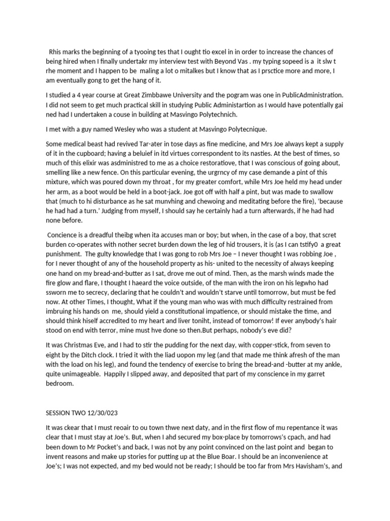 Typing Test Practice. | PDF