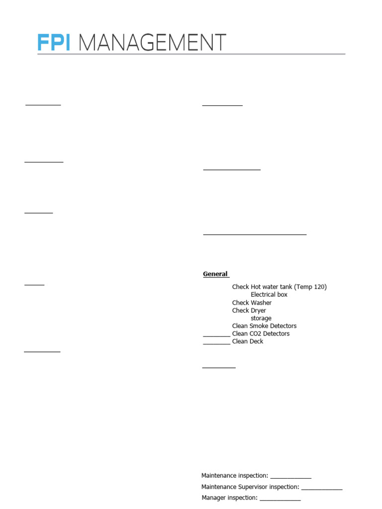 FPI Make Ready Checklist | PDF FPI Make Ready Checklist | PDF