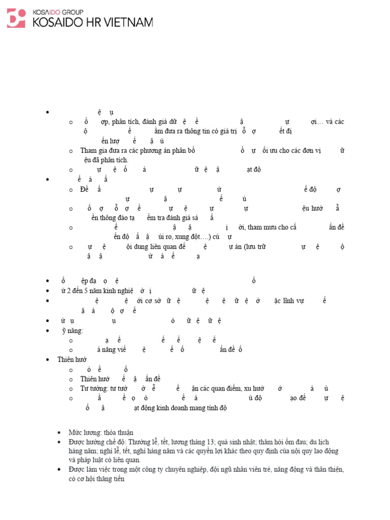 KSD - 24E - JD - Data Analyst | PDF | Vietnamese People | Vietnam