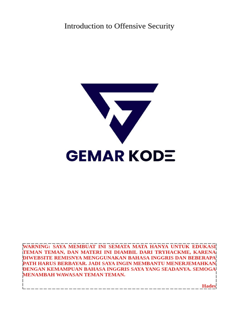 Intro Offensive Security | PDF