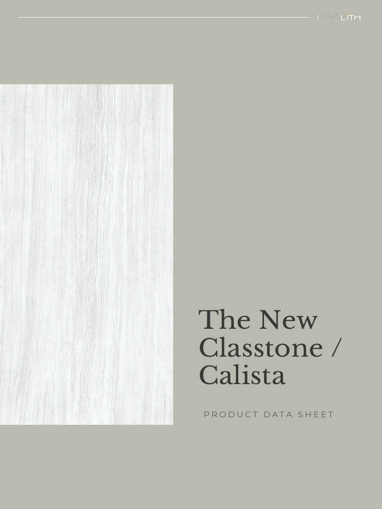 Neolith The New Classtone - Calista | PDF