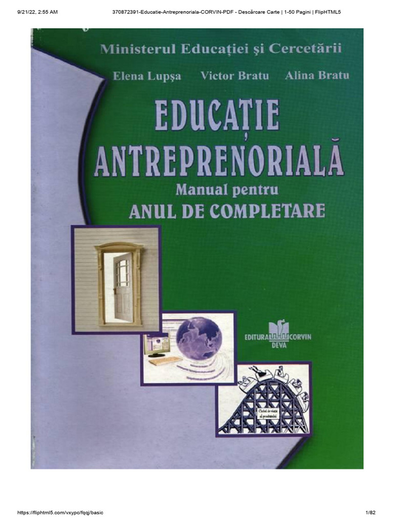 370872391-Educatie-Antreprenoriala-CORVIN-PDF - Descărcare Carte - 1-50 Pagini - FlipHTML5 | PDF