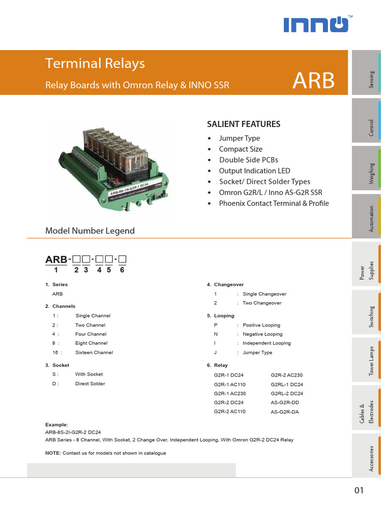 ARB - Relay - Board Product Selection Guide | PDF | Relay | Electrical ...