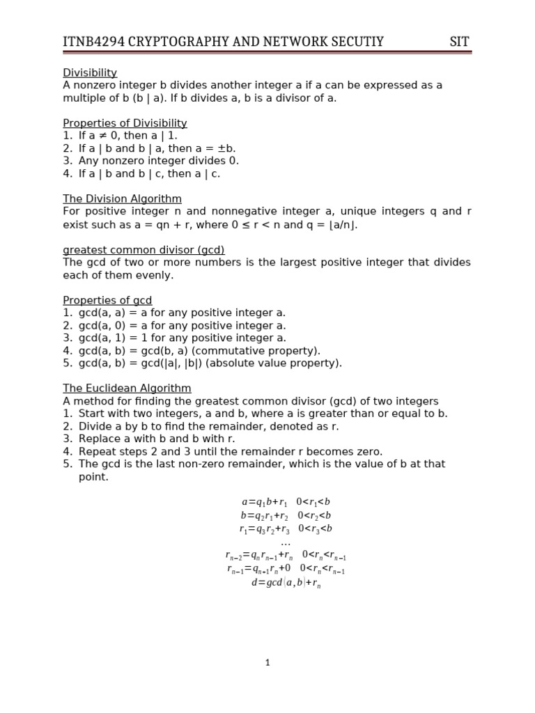 Tutorial EUCLIDEAN ALGORITHM | PDF