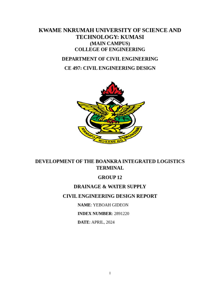 Boankra Logistics Terminal Drainage Design | PDF | Drainage Basin ...