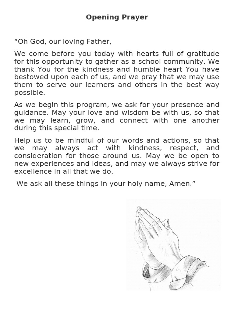 Opening Prayer | PDF