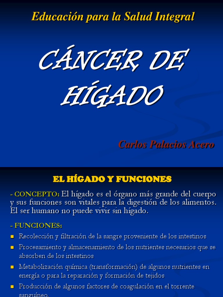 Cáncer De Higado Pdf Metástasis Cáncer
