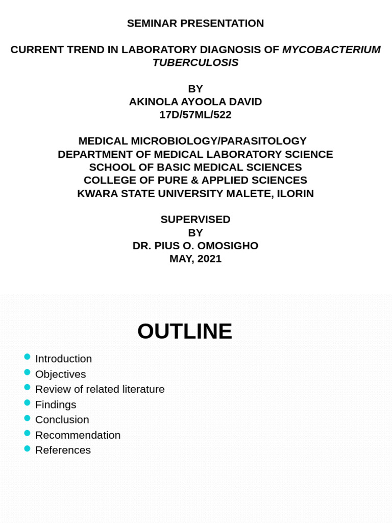 Akinola Ayoola Presentation | PDF | Polymerase Chain Reaction | Tuberculosis